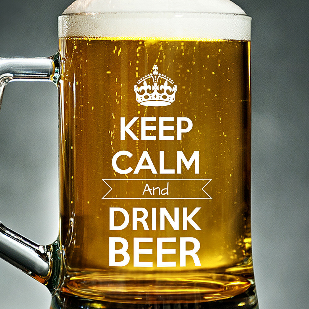 Keep Calm And Drink Beer - Krígeľ s gravírovaním - MyGift.sk