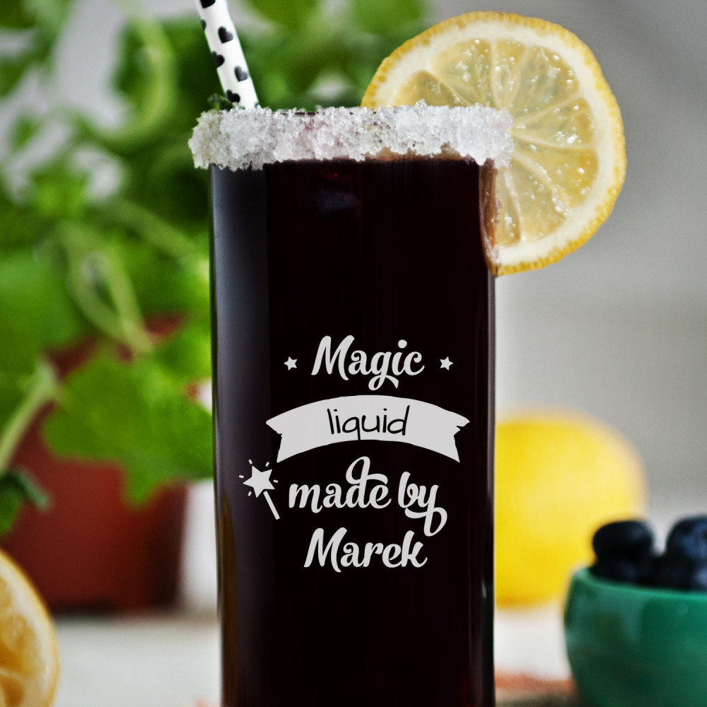 Magic liquid - Gravírovaná sklenice na nápoje - MyGift.sk