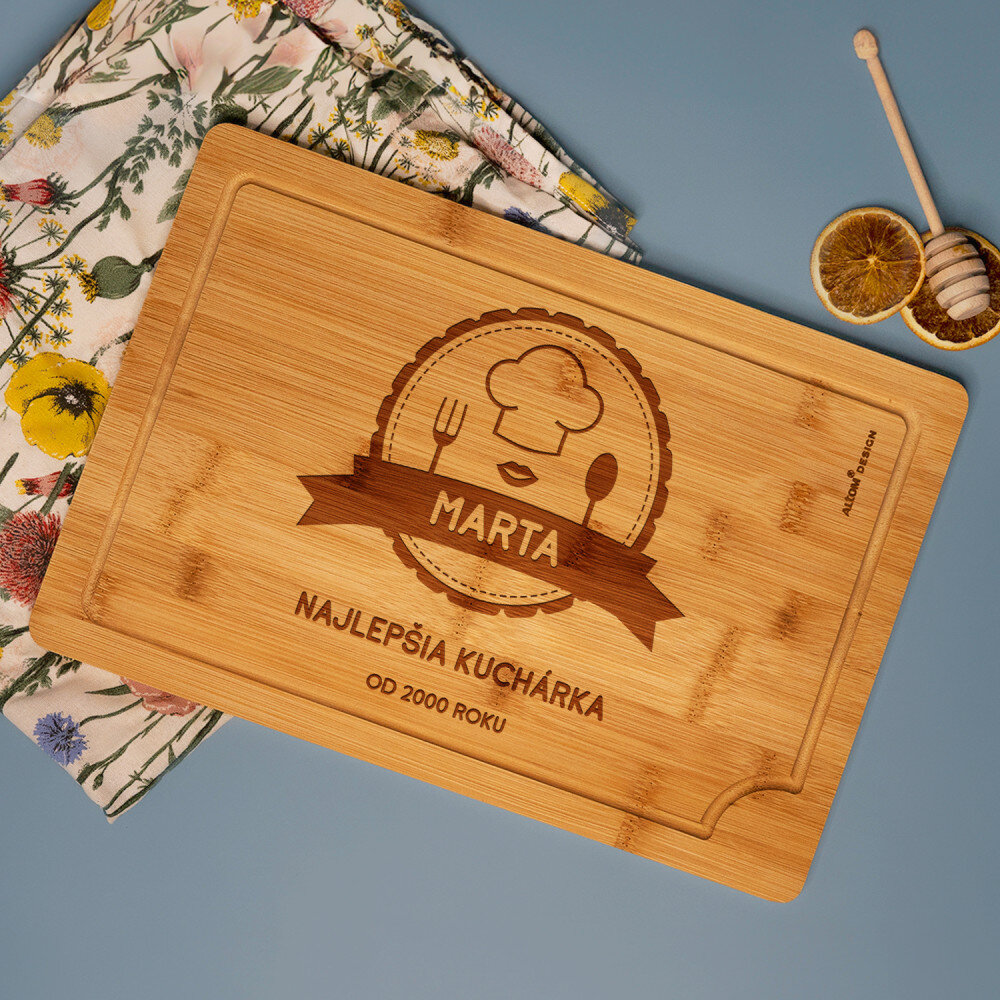 Najlepšia kuchárka - Doska s gravírovaním - MyGift.sk