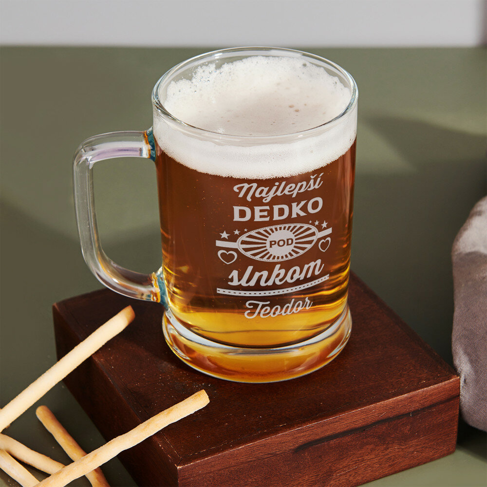 Najlepší dedko pod slnkom - Krýgl s gravírováním - MyGift.sk