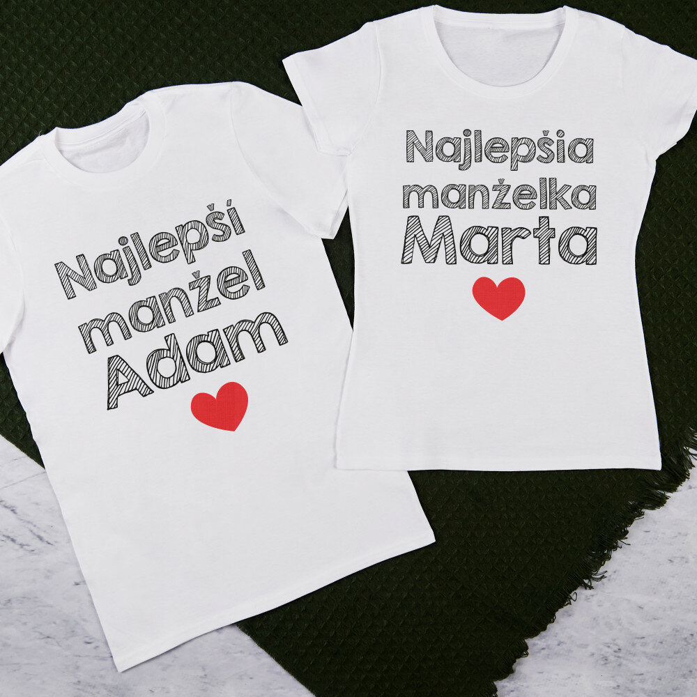 Najlepší manžel, manželka - Sada tričiek pre páry - MyGift.sk